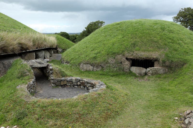 Tumuli of Newgrange in Northern Ireland Stock Image - Image of ...