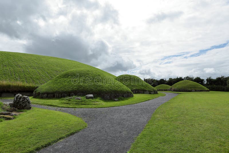 Tumuli of Newgrange in Northern Ireland Stock Image - Image of ...