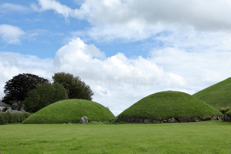 Tumuli of Newgrange in Northern Ireland Stock Image - Image of ...