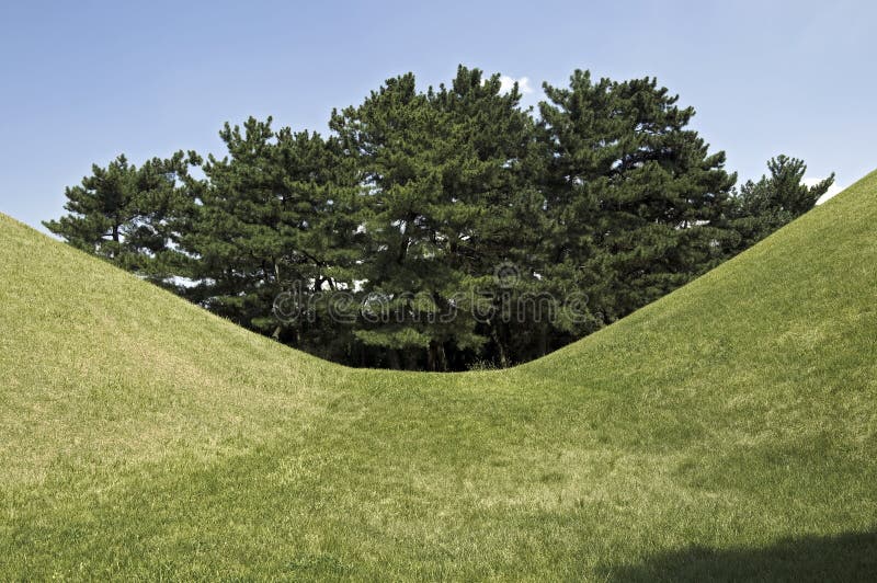 Tumuli Park, South Korea stock image. Image of land, beautiful - 11818015