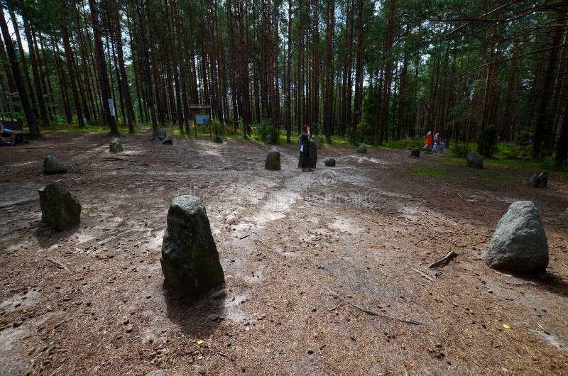 Tumuli in Wesiory, Poland stock photo. Image of mound - 107633962