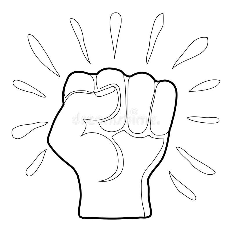 Tumult Av Mansymbolen, Tecknad Filmstil Vektor Illustrationer ...