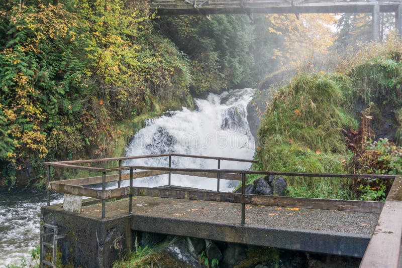 Tumwater Falls Park Lower Falls 7 Stock Photo - Image of whitewater ...