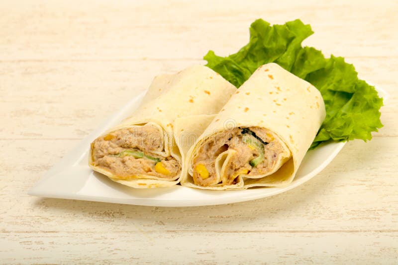 Tuna bread roll stock photo. Image of green, fast, healthy - 112233880
