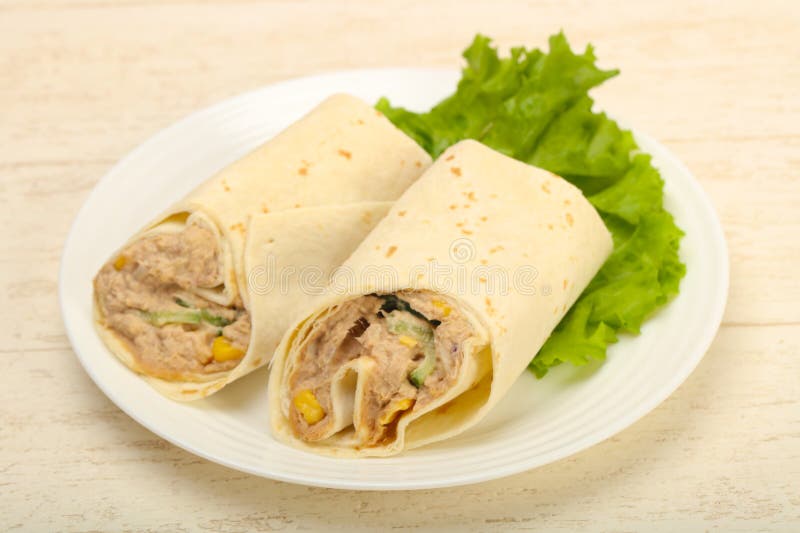 Tuna bread roll stock photo. Image of pita, dish, boiled - 116915980
