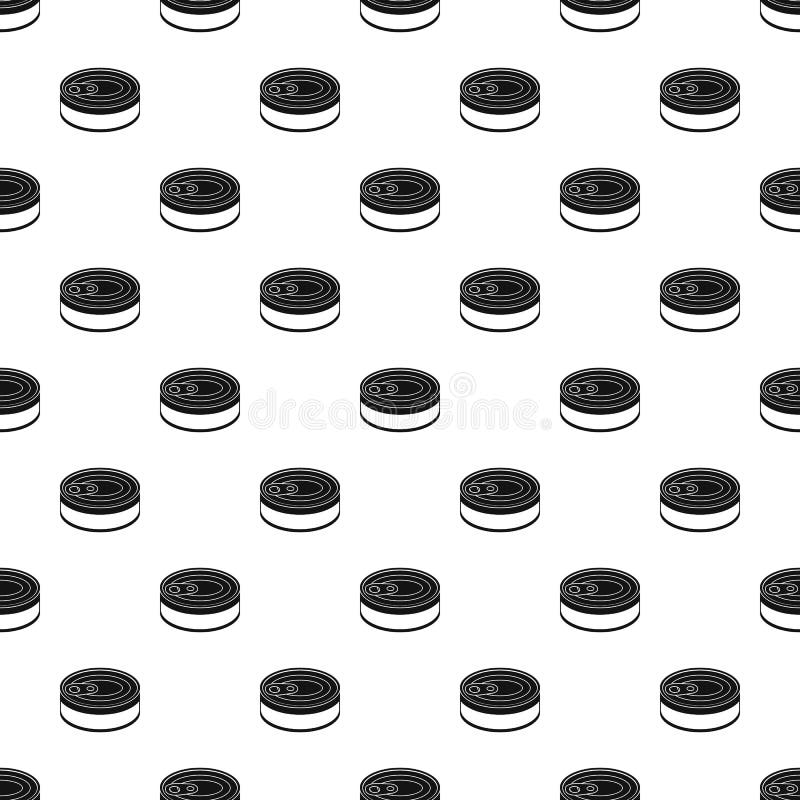 Tuna Can Pattern Seamless Vector Stock Vector - Illustration of food ...