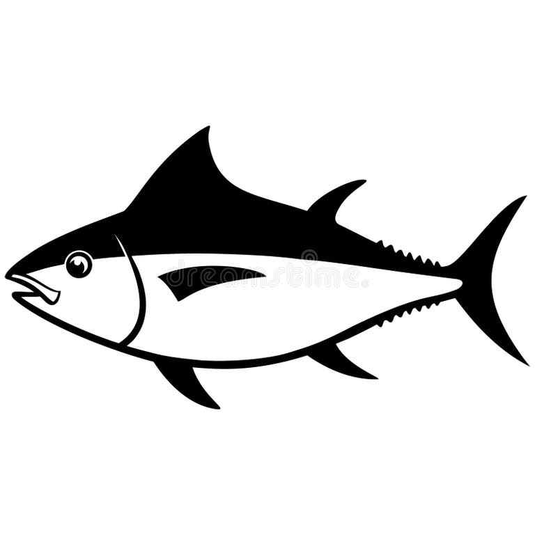 Tuna Fish ilustración del vector. Ilustración de albacora - 54688088