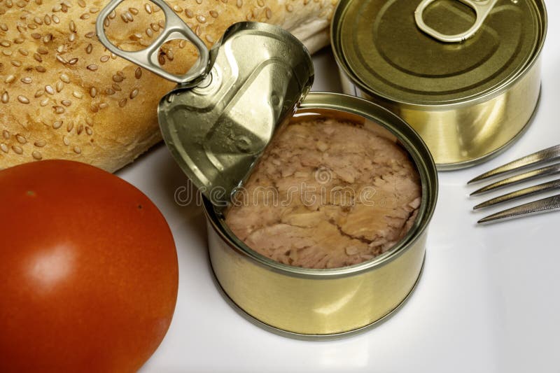 Tuna fish in can stock photo. Image of eating, sandwich - 303993136