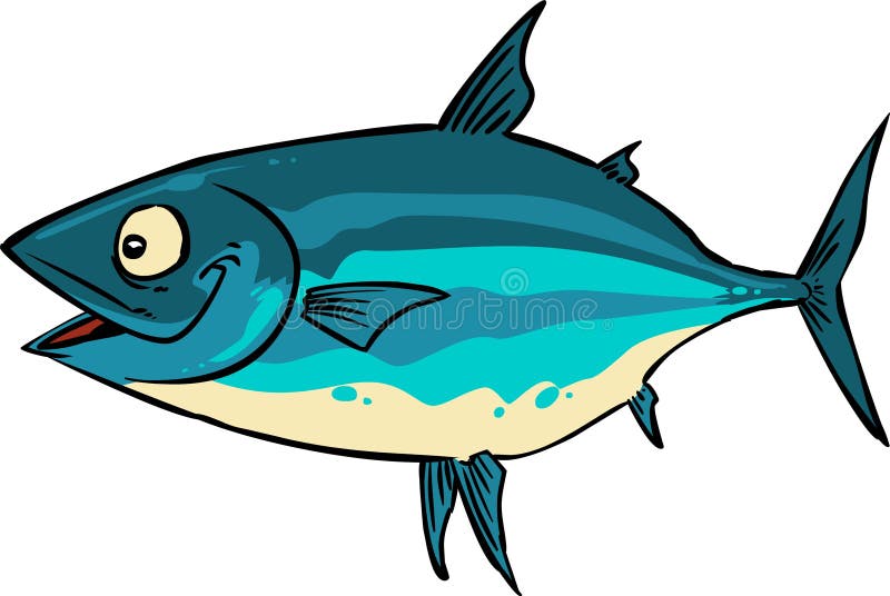 Tuna fish stock vector. Illustration of animal, water - 107850356