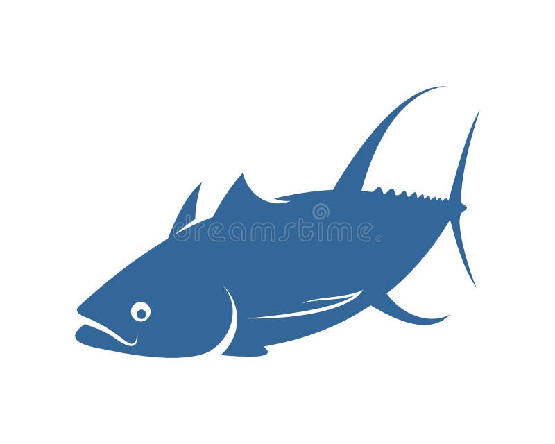Tuna Fish Logo Vector Design Template, Silhouette Tuna Fish Logo ...