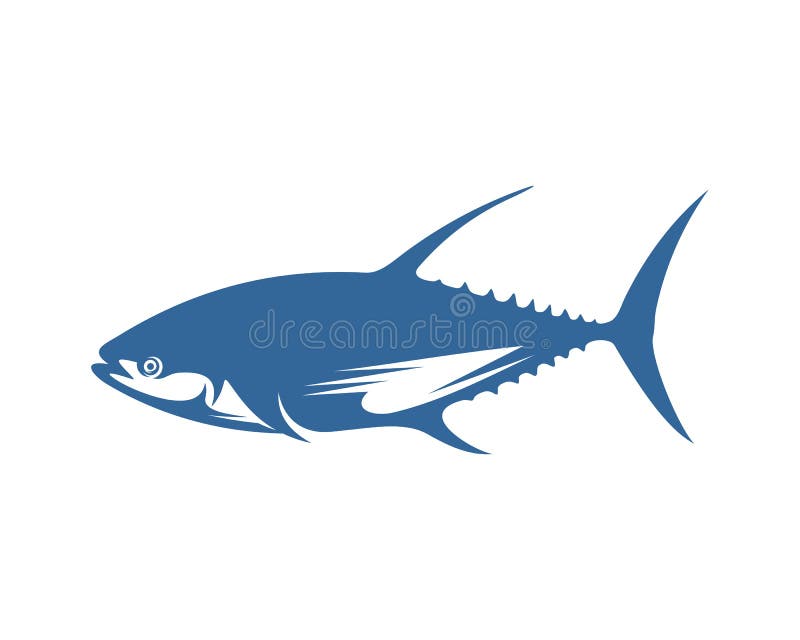 Tuna Fish Logo Vector Design Template, Silhouette Tuna Fish Logo ...