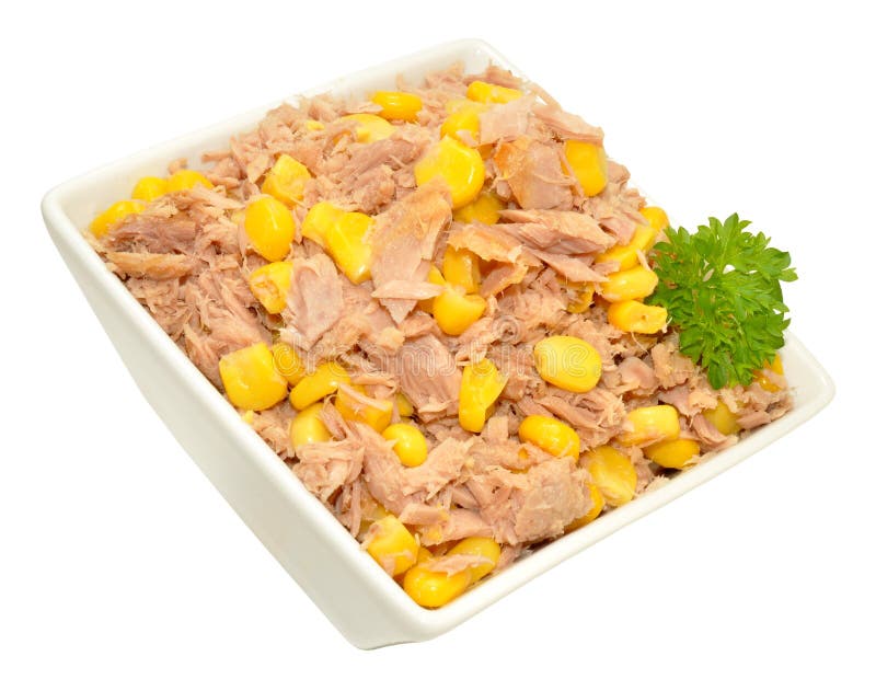 Tuna Fish and Sweet Corn Mixture in Dish Stock Photo - Image of mixed ...