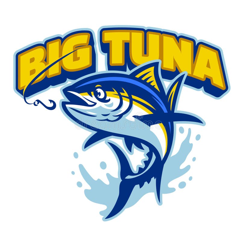 Tuna Fishing Mascot Logo Design Stock Vector - Illustration of fish ...