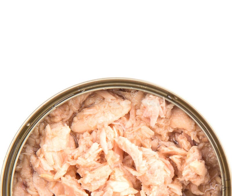 Tuna Flake with Opened Lid Enlatada II Imagem de Stock - Imagem de ...