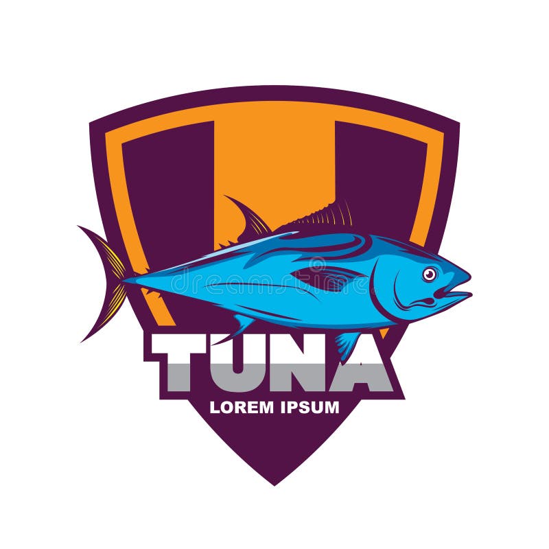 Tuna logo stock vector. Illustration of menu, fish, blue - 105775731