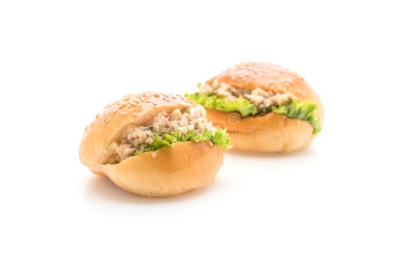 Tuna mini burger stock photo. Image of home, bread, gourmet - 109721960