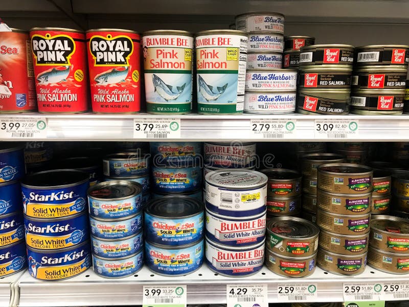 Tuna for Sale in a Grocery Store Editorial Stock Image - Image of snack ...