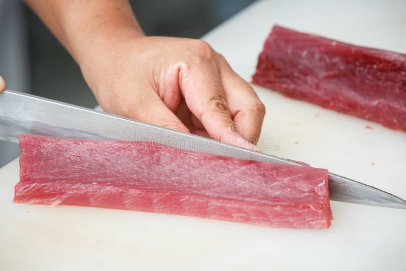 Tuna slice stock photo. Image of cutting, fresh, natural - 45139772