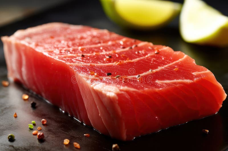 Tuna Steak Close-Up stock illustration. Illustration of grilled - 288368375