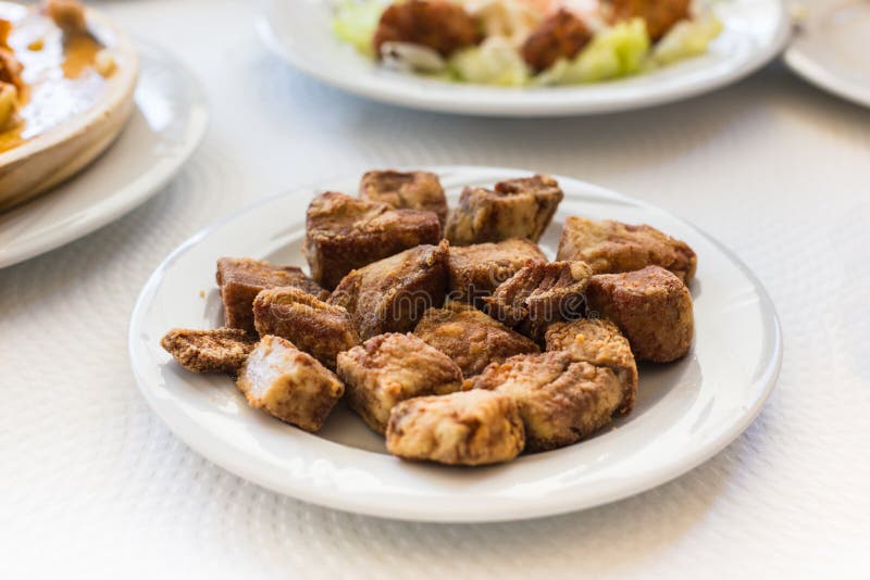 Tuna Tapas with Onion, Pepper and Capers Stock Photo - Image of garlic ...