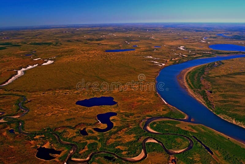 Tundra of the Taimyr Peninsula in the Spring of Views from a Helicopter ...