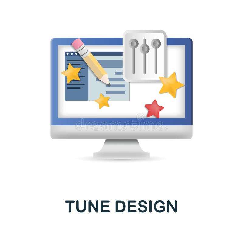 Tune Design Icon. 3d Illustration from Web Development Collection ...