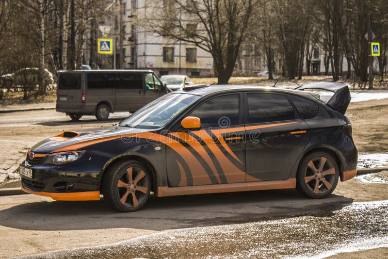 Tuned car on the street editorial photography. Image of outdoors - 69266827