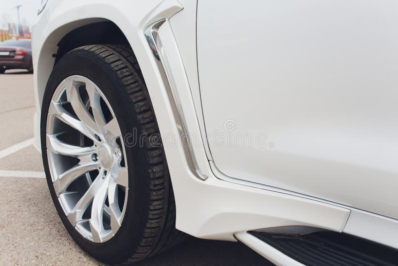 Tuned Customised Cars Kit Car White Body. Stock Photo - Image of ...