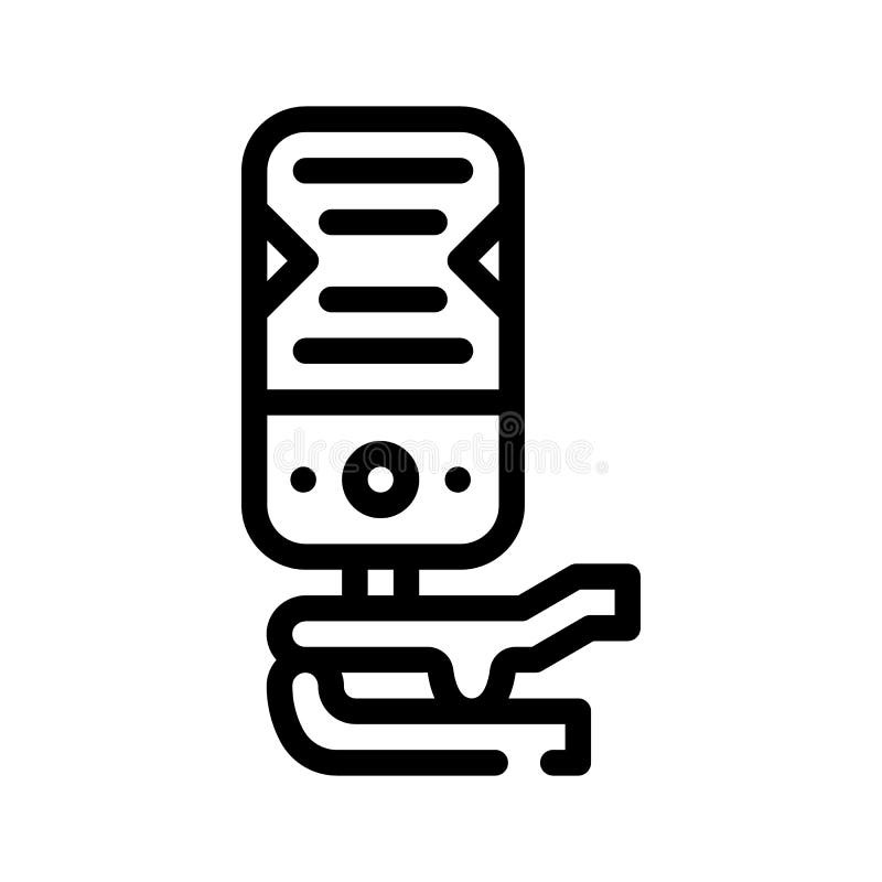 Tuner for Tuning Strings Line Icon Vector Illustration Stock Vector ...