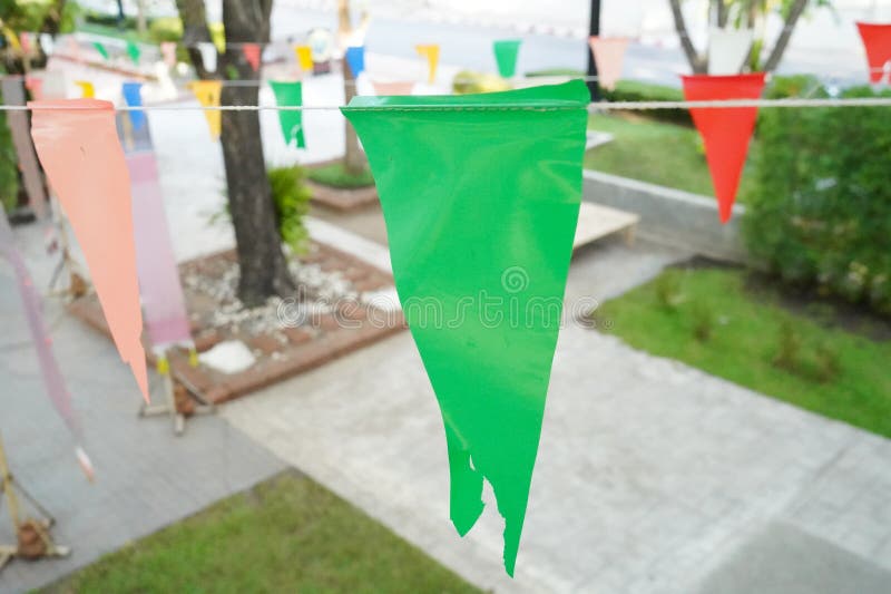 Tung Flag Color Decoration of Isan Thailand. Stock Photo - Image of ...