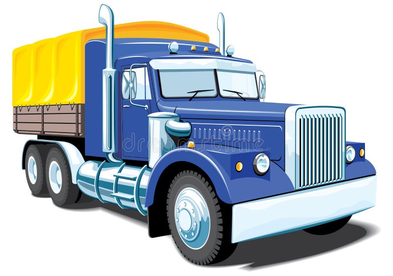 Tungt Lastbil Med Illustration Av Materialmetallurgiska Ikoner Vektor ...