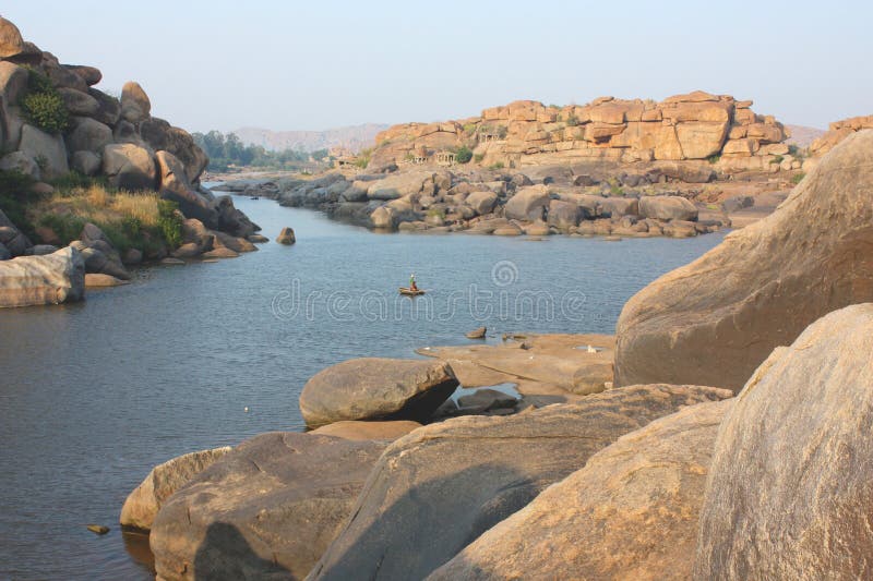 Tungabhadra river in hampi stock image. Image of outdoors - 23412865