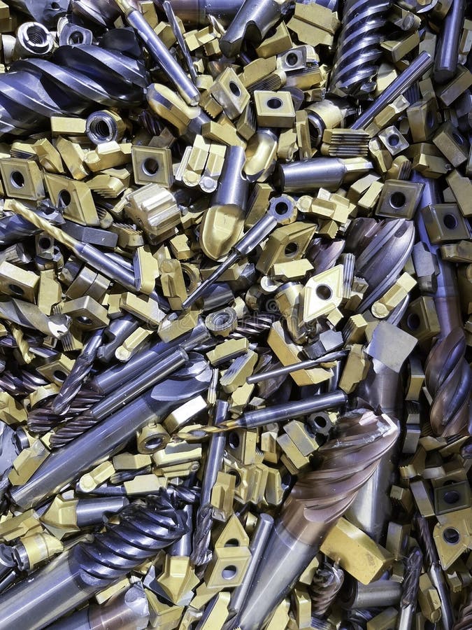 Tungsten Carbide Scrap Cutting Tips Stock Image - Image of hard ...