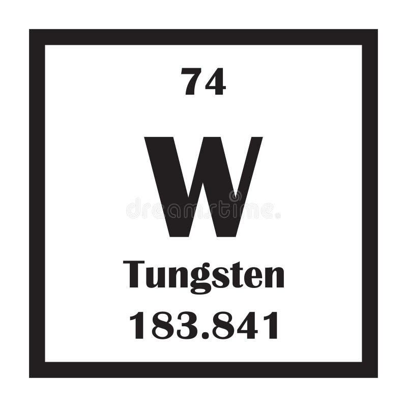 Tungsten Chemical Element Icon V Stock Illustration - Illustration of ...