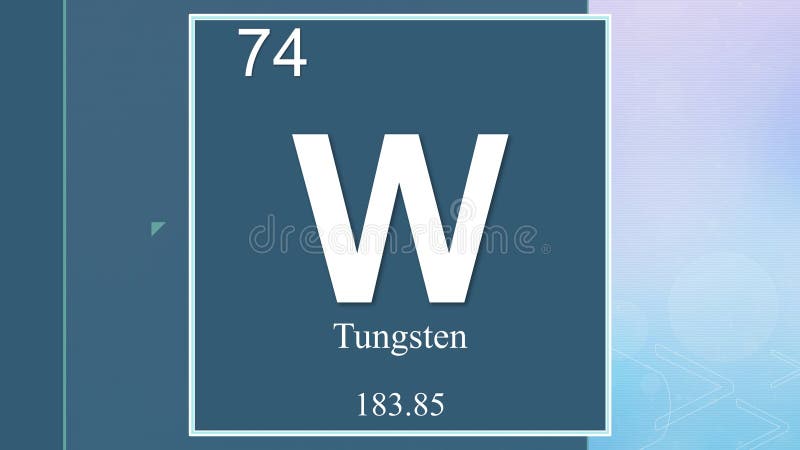 Tungsten Chemical Element Symbol on Blue Solid and Gradient Background Stock Illustration ...