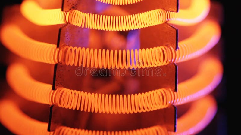 Tungsten Filament of Electric Heater Stock Footage - Video of tungsten ...