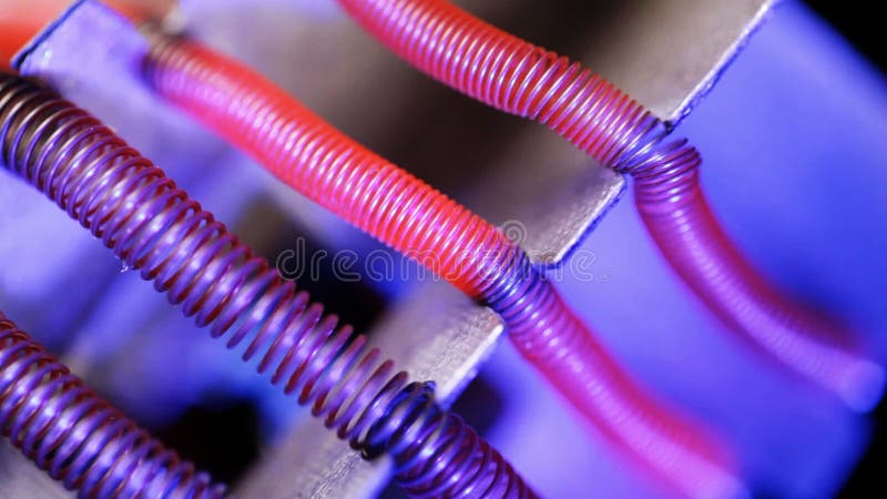 Tungsten Filament of Electric Heater Stock Footage - Video of tungsten ...