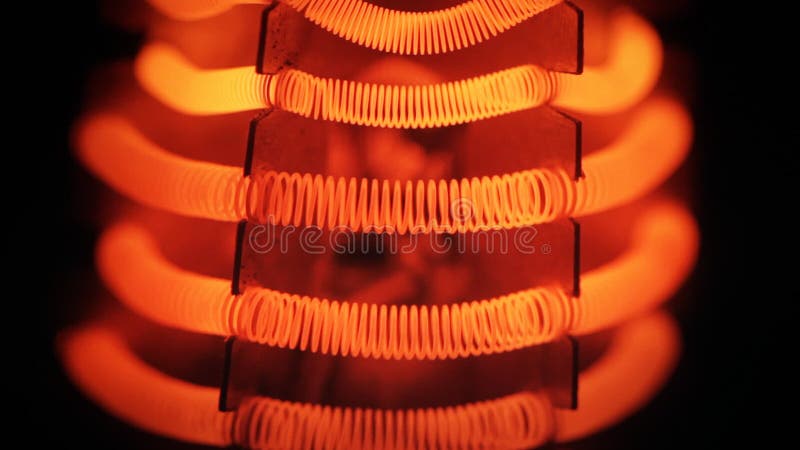 Tungsten Filament of Electric Heater Stock Footage - Video of bright ...