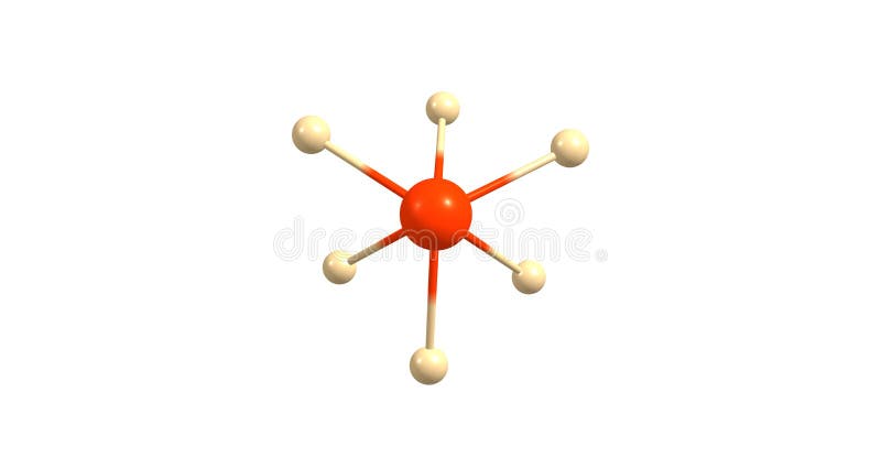 Tungsten Hexafluoride Molecular Structure Isolated on White Stock ...