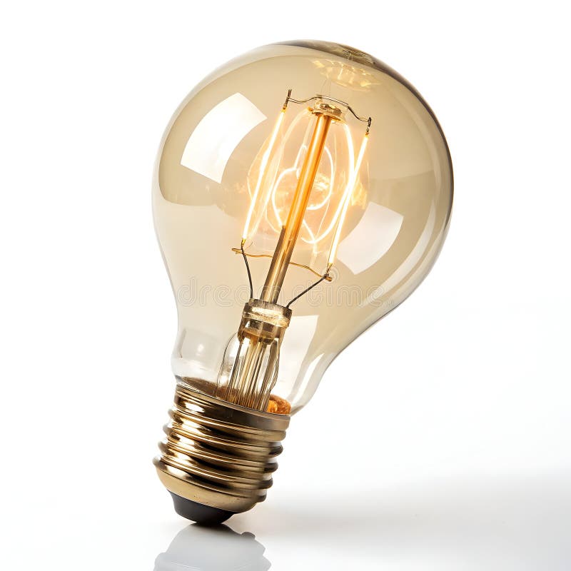 Tungsten Light Bulb on White Background Stock Illustration ...
