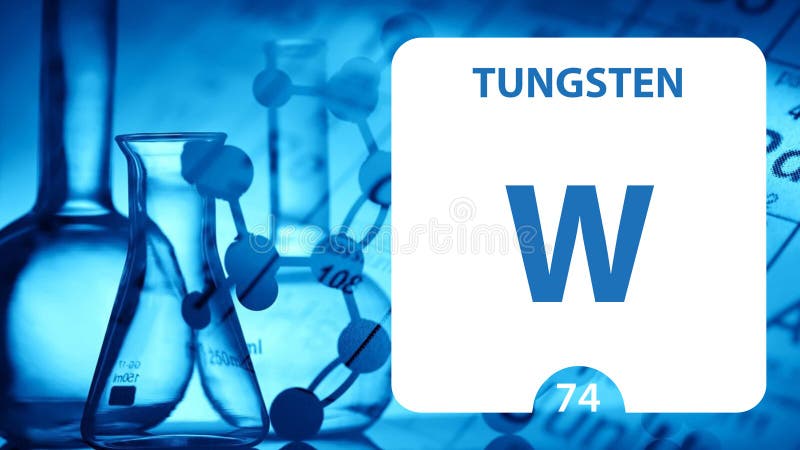 Tungsten W Chemical Element. Tungsten Sign with Atomic Number. Chemical ...