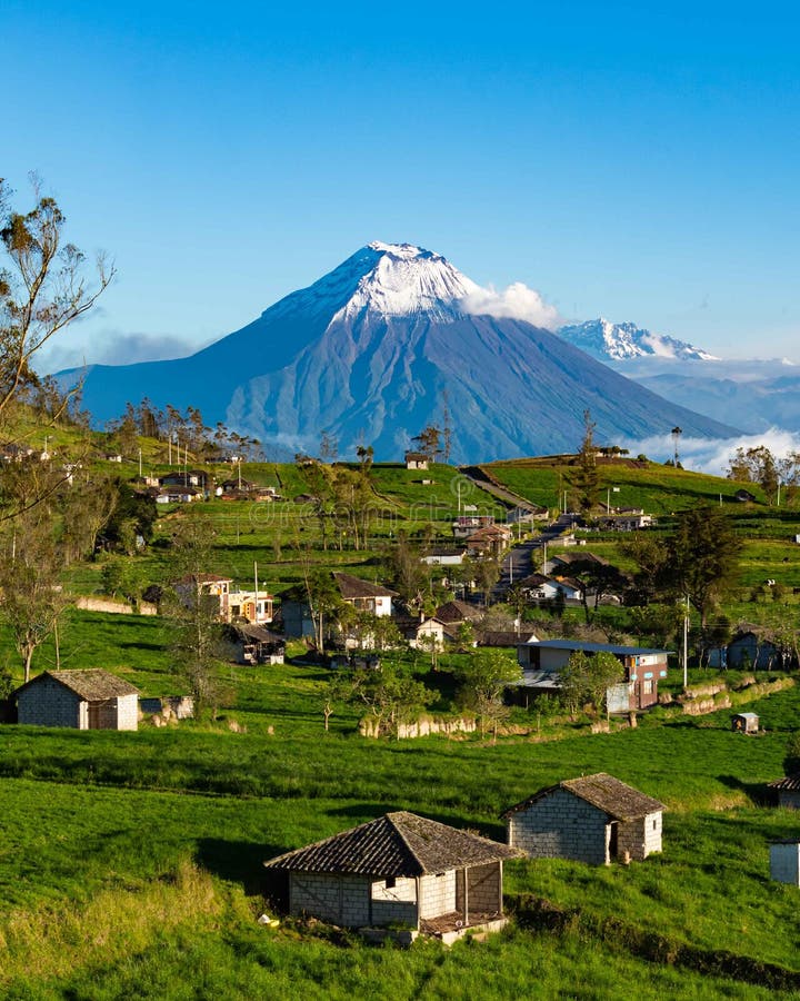 Tungurahua Volcano Located in the Andean Zone of Ecuador Stock Image ...