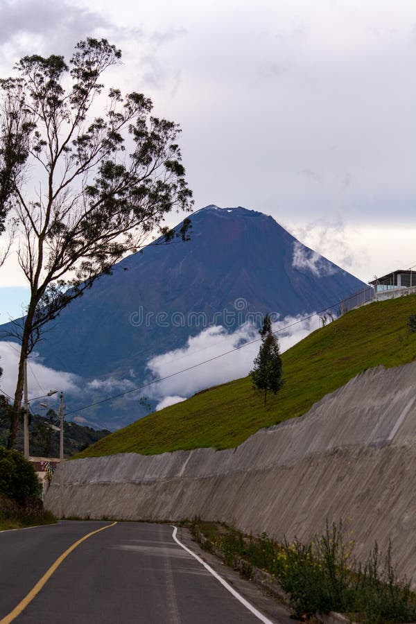 Tungurahua Volcano Located in the Andean Zone of Ecuador Stock Photo ...