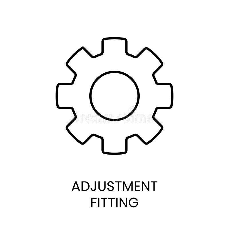 Tuning or Fitting Gear Linear Icon in Vector Stock Vector ...