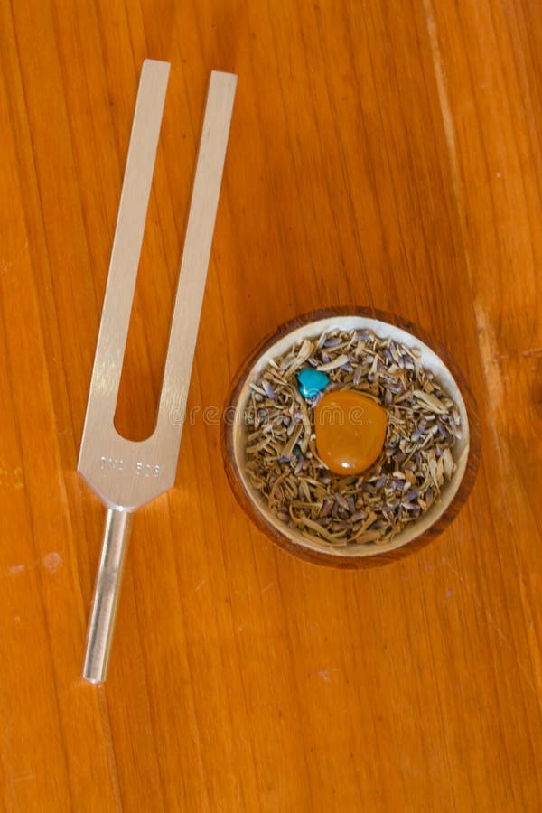 Tuning Fork and Crystal on Table . Stock Photo - Image of orchestra ...