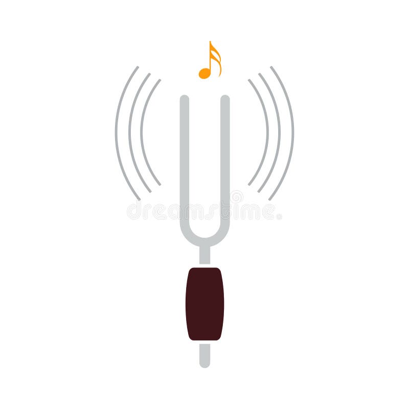 Tuning Fork Icon stock vector. Illustration of isolated - 196857586