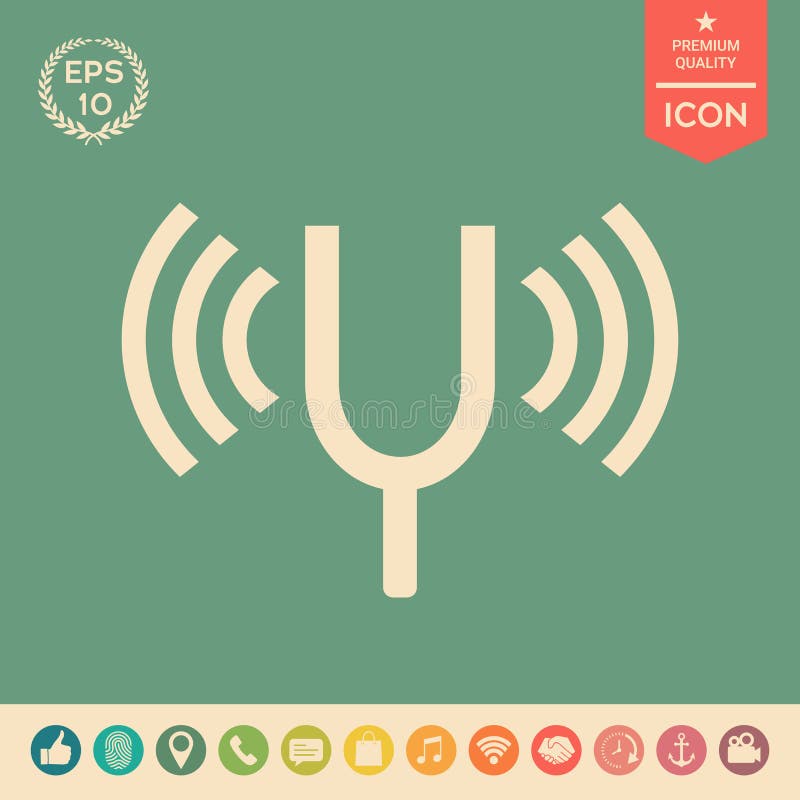 Tuning fork icon stock vector. Illustration of icon - 119059261