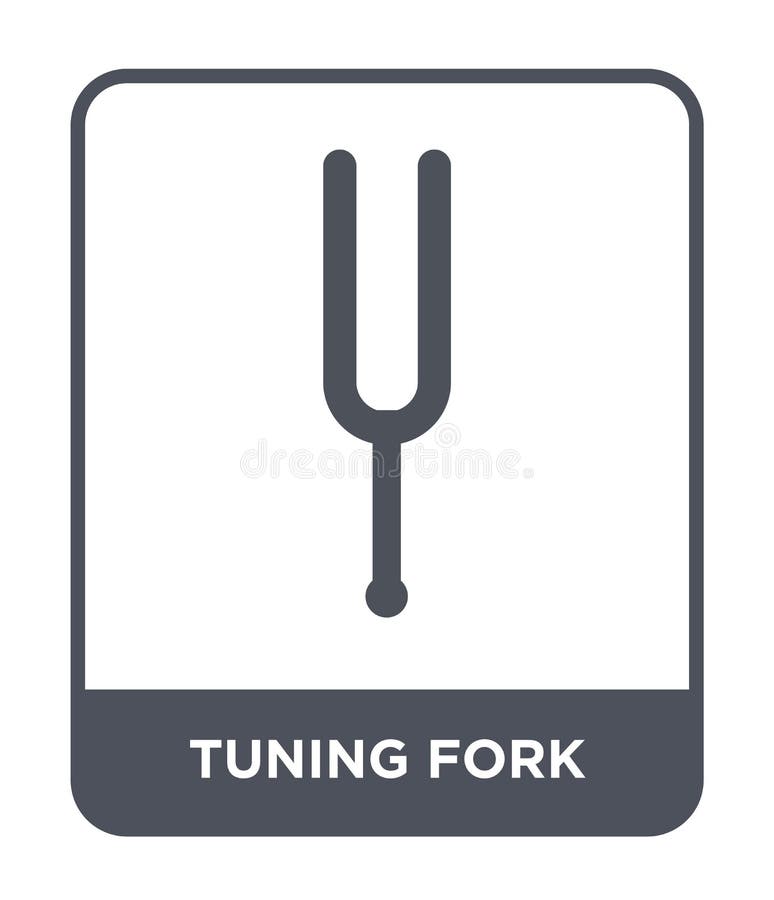 Tuning Fork Icon in Trendy Design Style. Tuning Fork Icon Isolated on White Background. Tuning ...