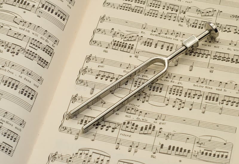 Tuning fork and music stock photo. Image of sheet, stave - 6898346