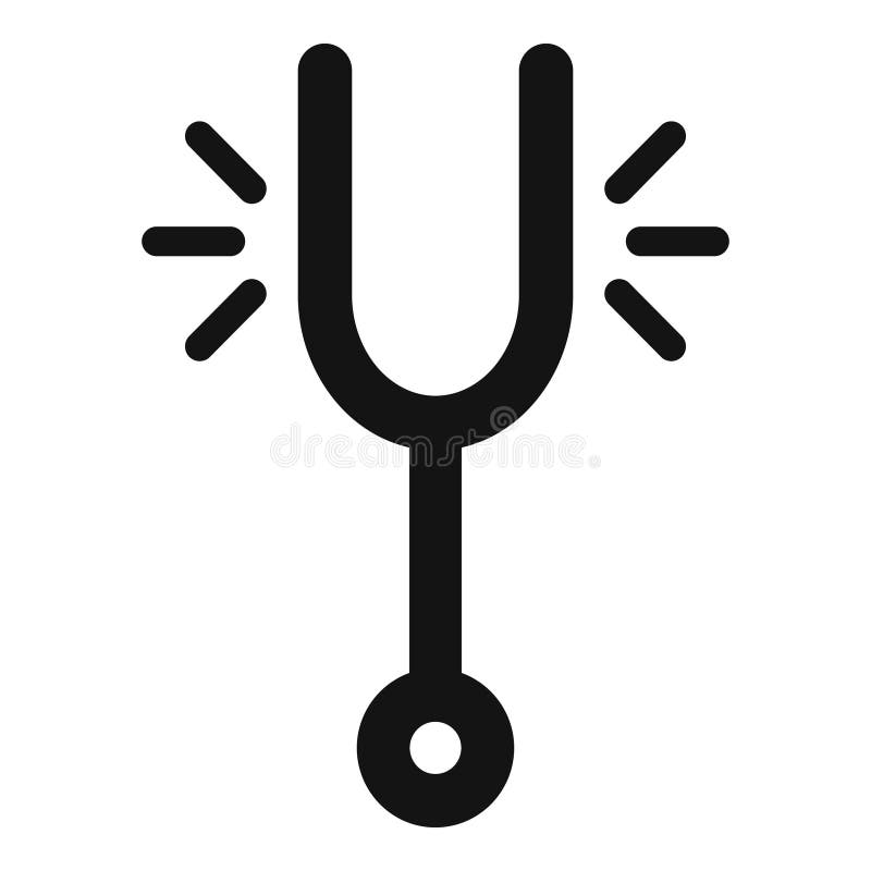 Tuning Fork Vibrating Creating Sound Waves Icon Stock Illustration ...